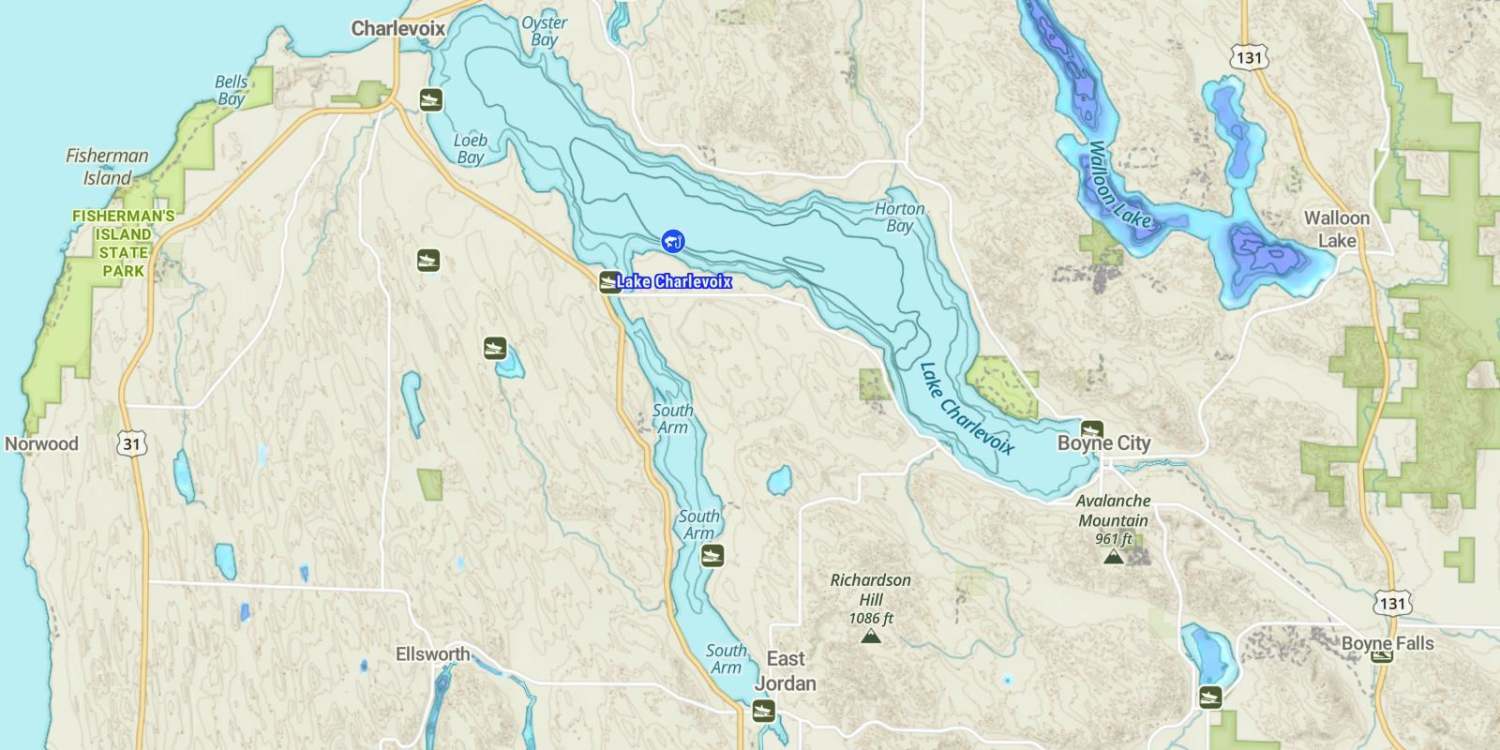 Lake Charlevoix Fishing Maps, Tips, Regulations, and Hot Spots | onX ...